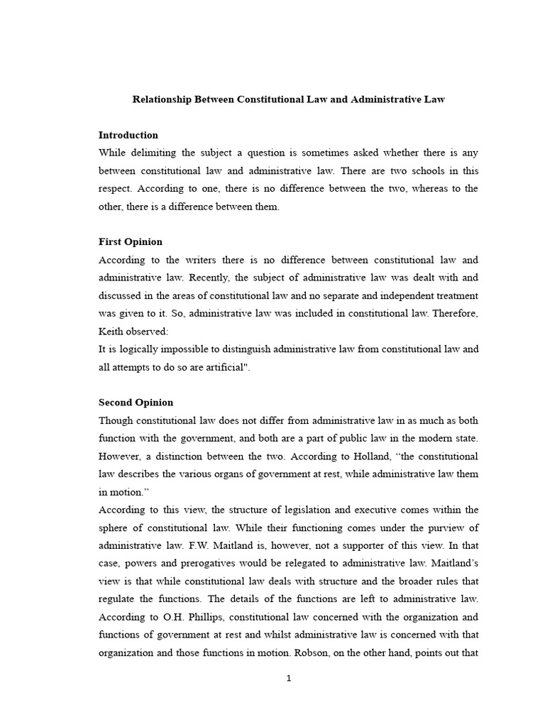 Module 3 Relationship Between Constitutional Law and Administrative Law | PDF | Justice | Crime ...