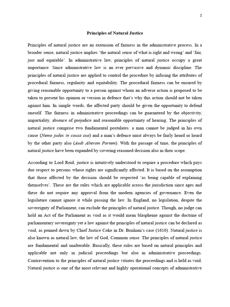 Module 8 Principles of Natural Justice.docx - Google Docs | PDF ...