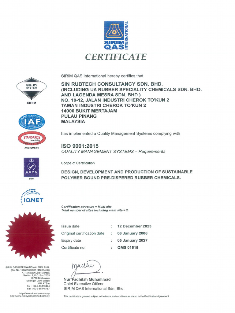 ISO Cert 2024-2027 | PDF