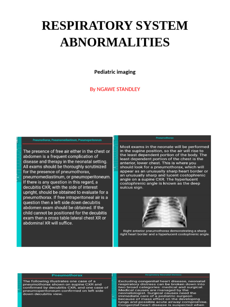 Respiratory System Abnormalities - 081650 | PDF