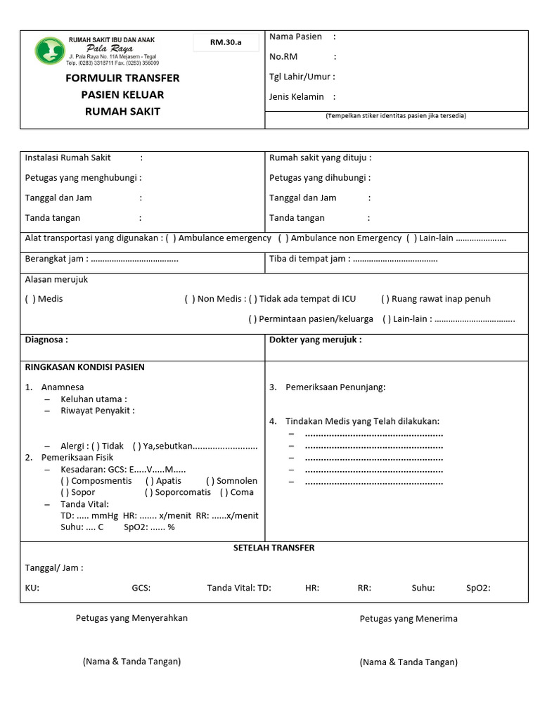 FORMULIR RUJUKAN BARU | PDF