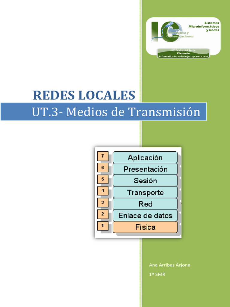 RL UT3 Medios de Transmision | PDF | Cable coaxial | Fibra óptica