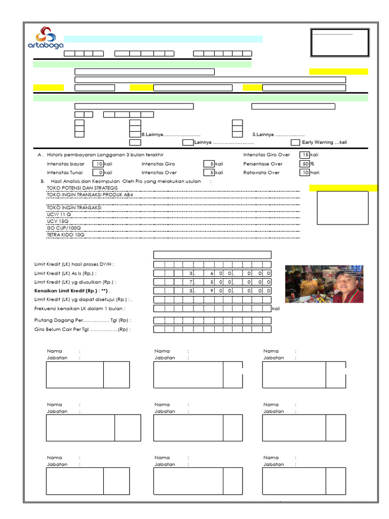 Form Naik LK Toko Narado | PDF