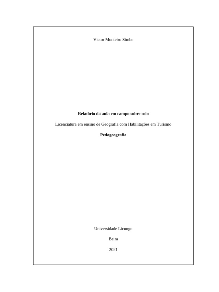 relat. | PDF | Solo | Argila