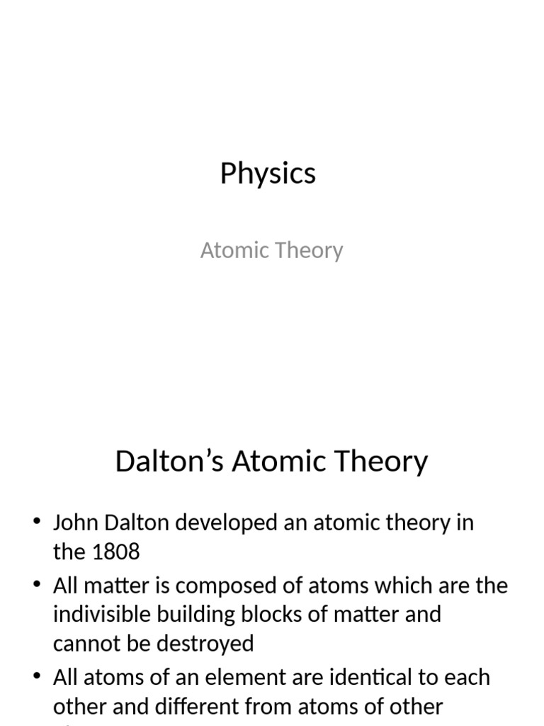 Atomic Theory and Structure | PDF | Atoms | Atomic Nucleus