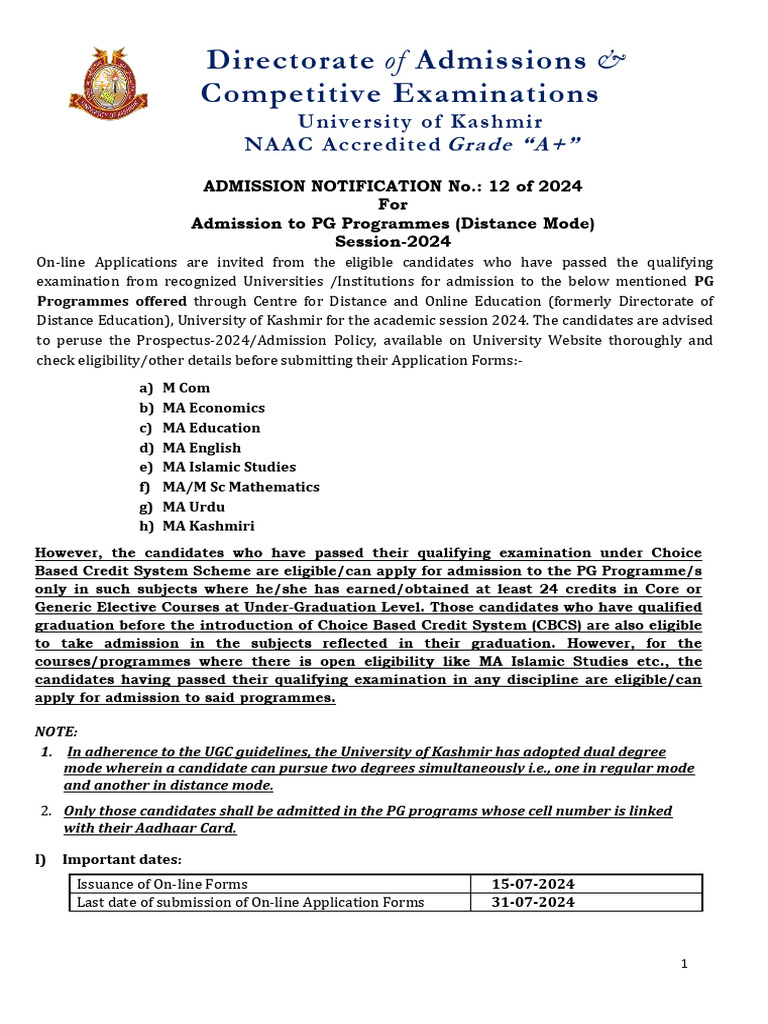 9183 | PDF | University And College Admission | Educational Stages