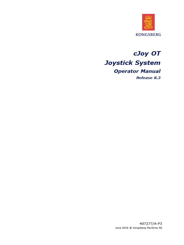 PUB - Cjoy OT - Operator Manual | PDF | Kalman Filter | Reliability ...