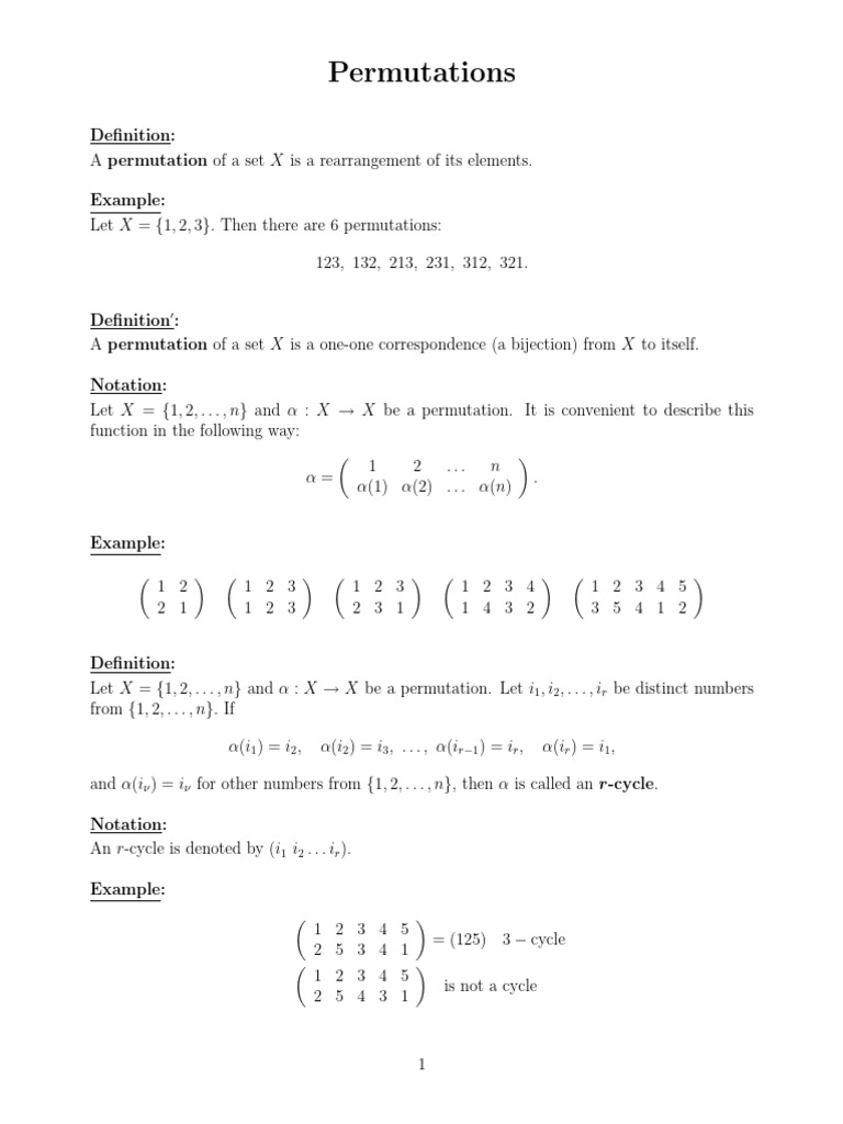 les100103 | PDF | Permutation | Algebra