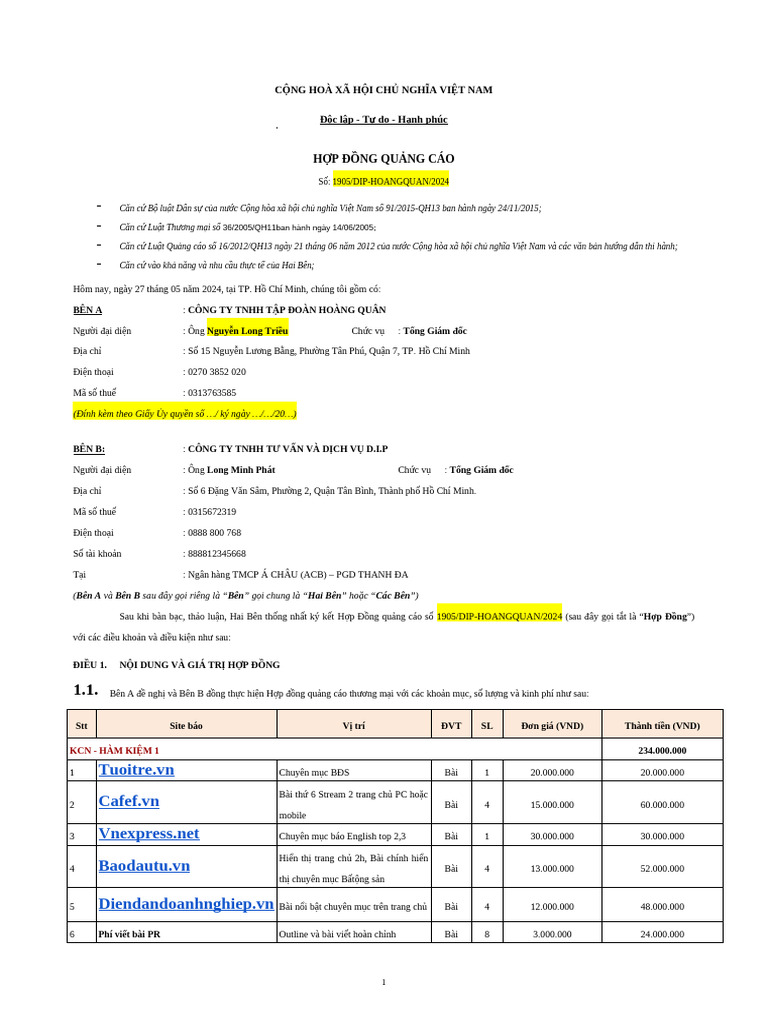 [Draft] DIP_HOP DONG BAI PR | PDF