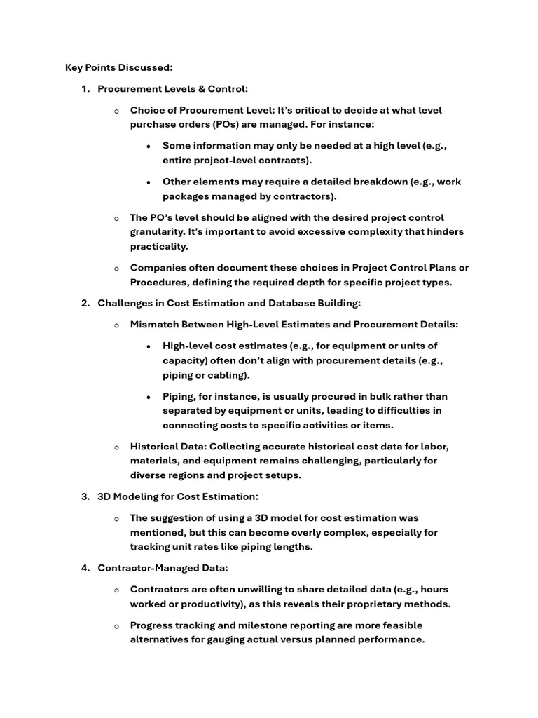 Key Points Discussed | PDF | Databases | Life Cycle Assessment