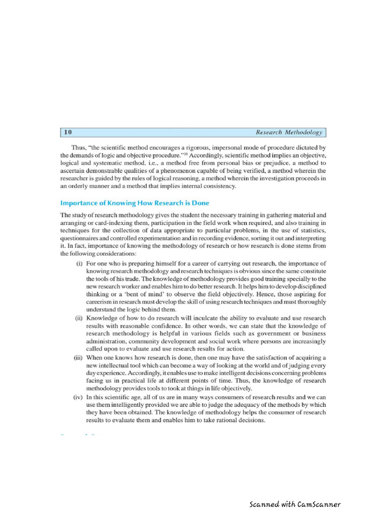 Importance and limitation of research- CR Kothari | PDF