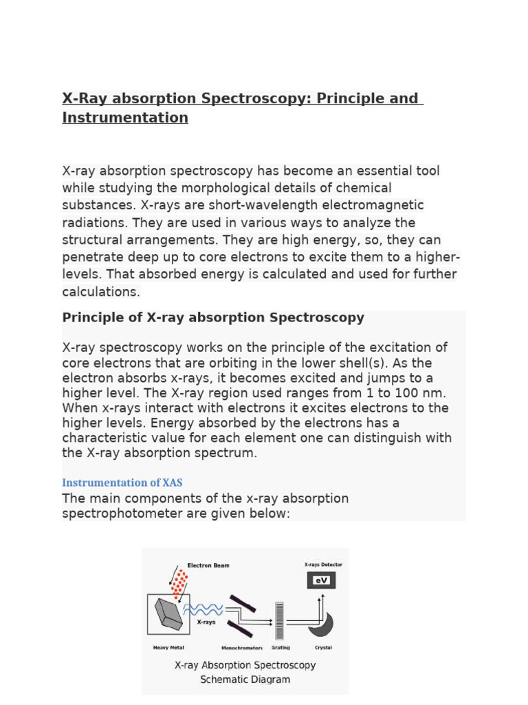 X-Ray Absorption Spectros | PDF | Absorption Spectroscopy | Spectroscopy