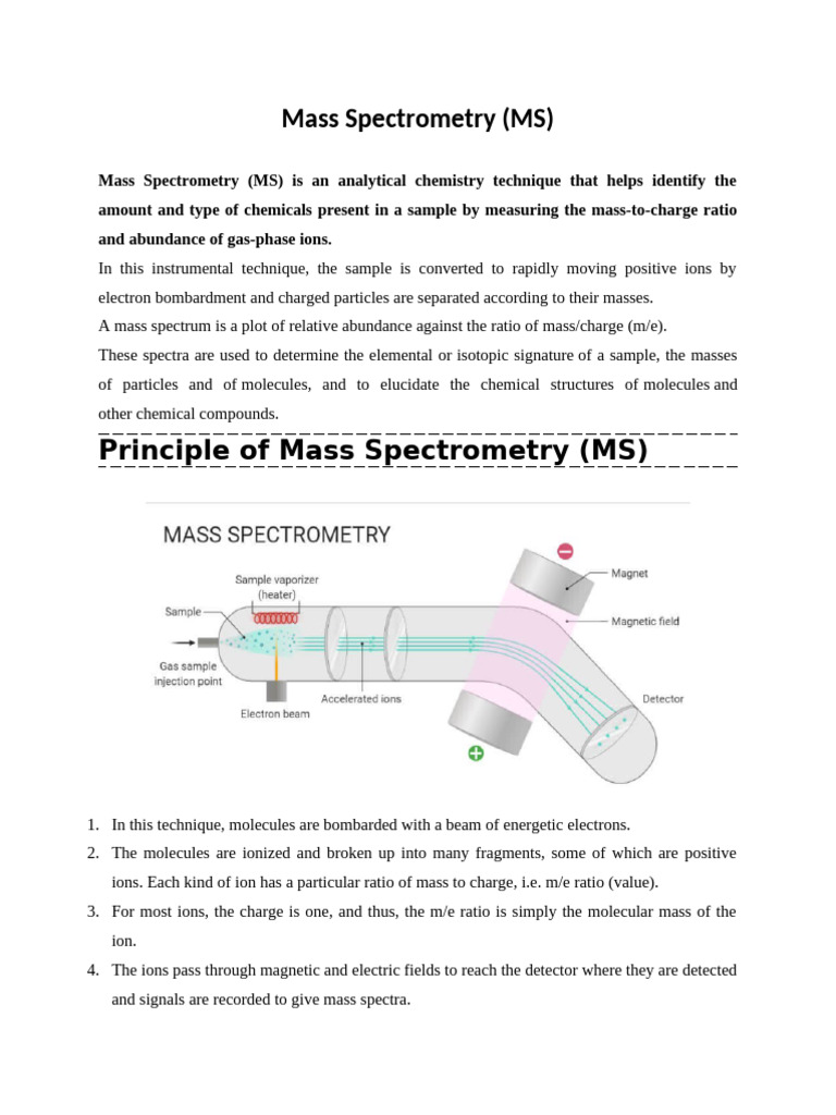 Mass spectrometry | PDF | Mass Spectrometry | Ion