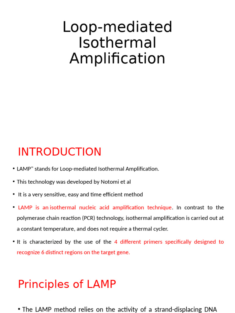 Loop-Mediated Isothermal Amplification | PDF | Polymerase Chain ...
