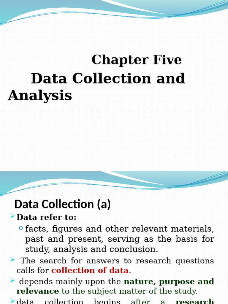 Chapter Five: Data Collection and Analysis | PDF | Level Of Measurement | Survey Methodology