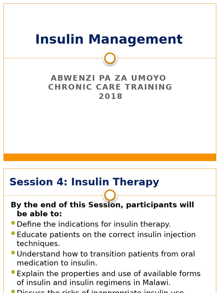 Insulin Therapy Training Guide | PDF | Diabetes | Hypoglycemia
