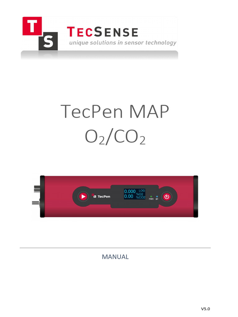 UserGuide - TecPen MAP - O2CO2 - EN - V5.0 | PDF | Fluorescence | Calibration