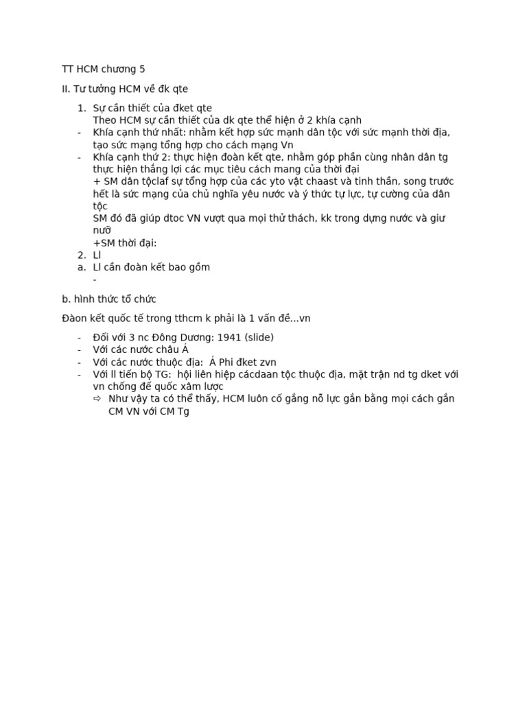 TT HCM Chương 5 | PDF