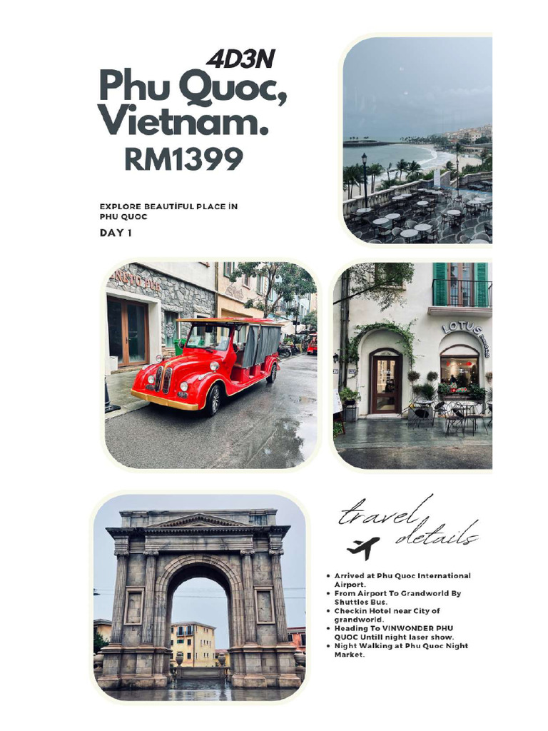 Itinerary Phu Quoc | PDF