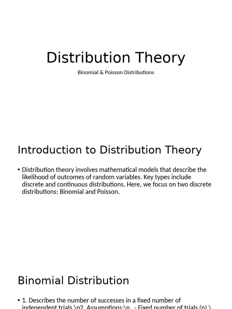Distribution Theory | PDF