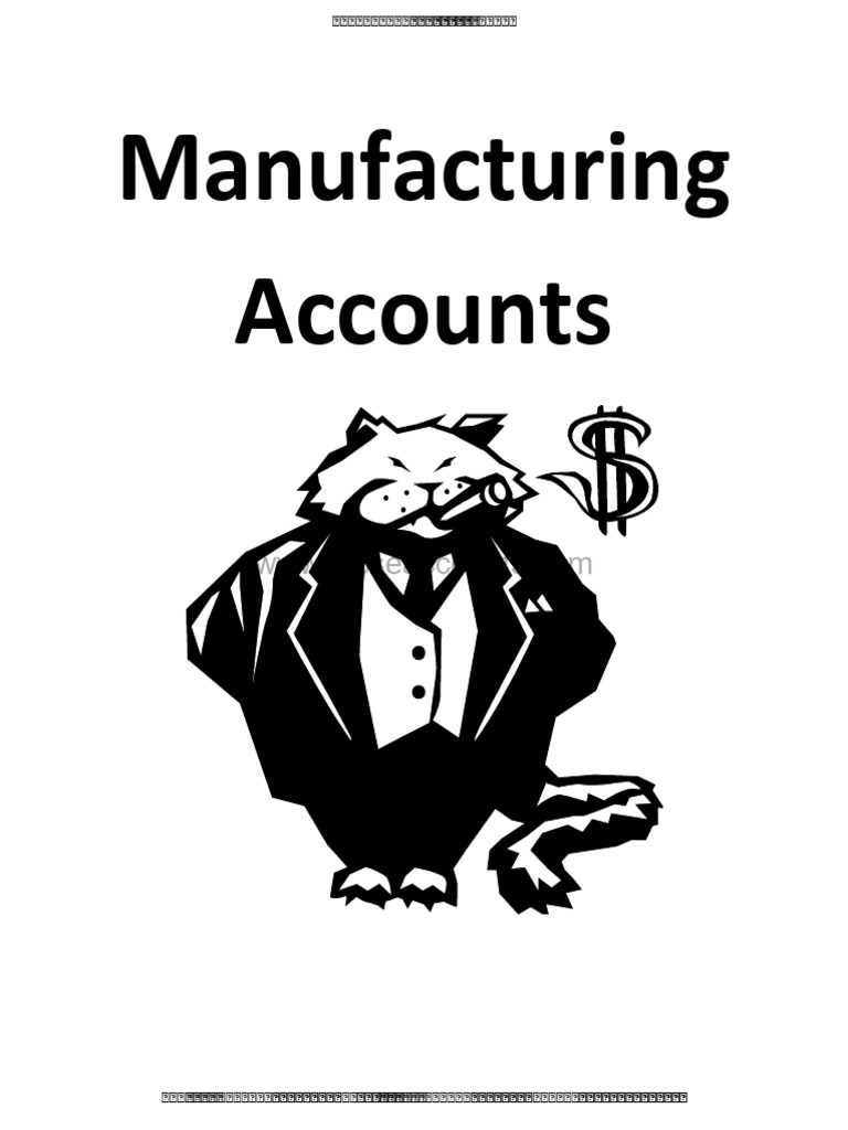 Igcse Accounting Manufacturing Accounts F Pdf Depreciation Inventory