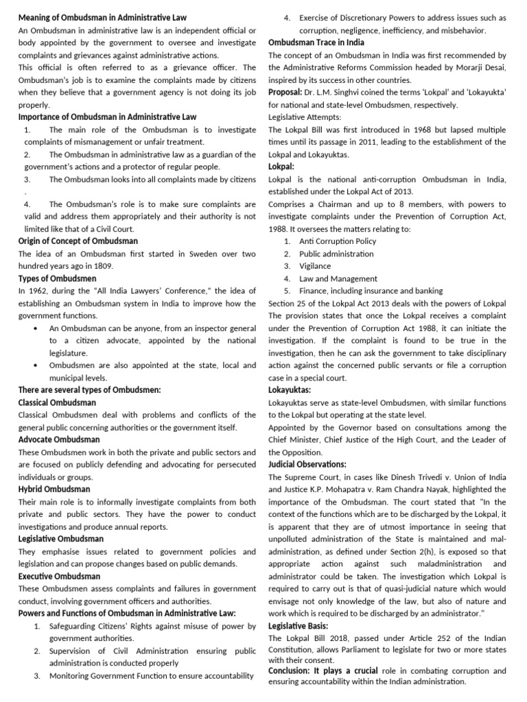 Ombudsman Update Pdf Governance Justice