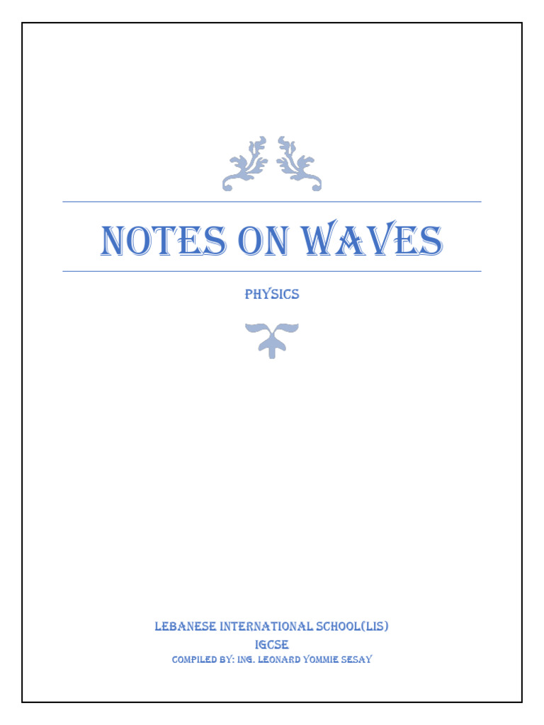 Physics Notes(Em&Sound Waves) Lis Igcse | PDF | Electromagnetic ...