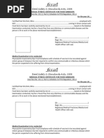 PERFORMA FOR MEDICAL FITNESS CERTIFICATE FOR FOOD HANDLERS ...