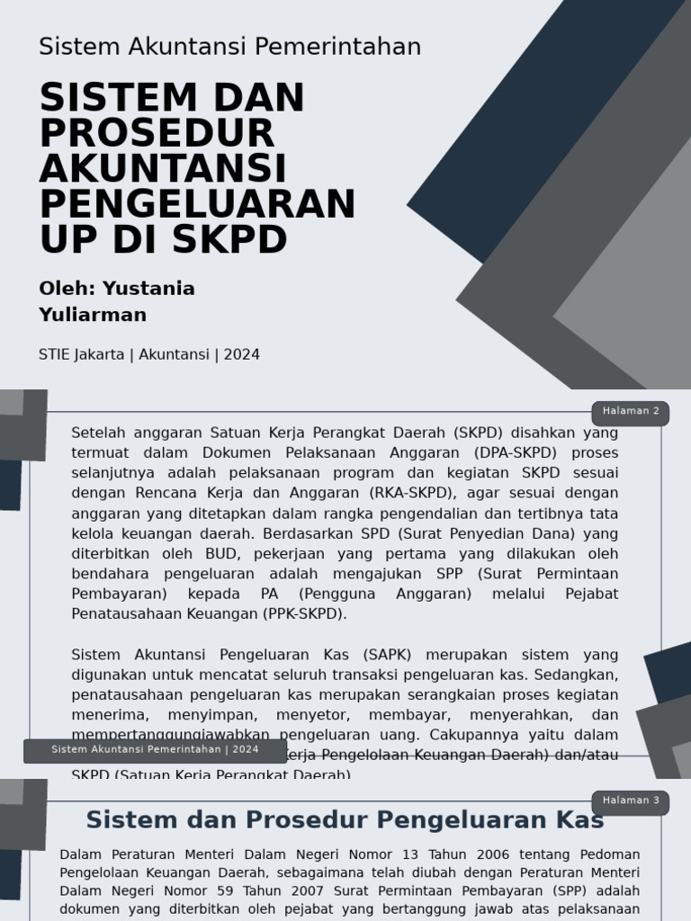 Prosedur Akuntansi Pengeluaran SKPD | PDF