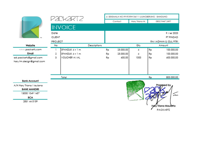 Invoice Voucher & Spanduk | PDF