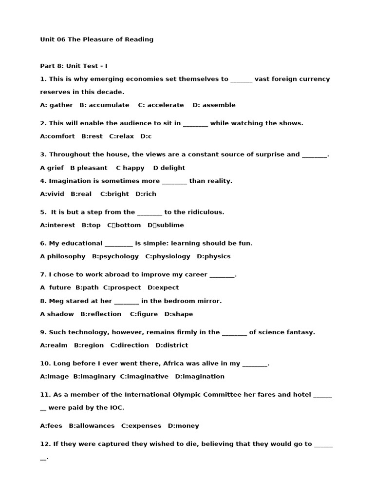 Unit 06 Part 8 Unit Test I Pdf