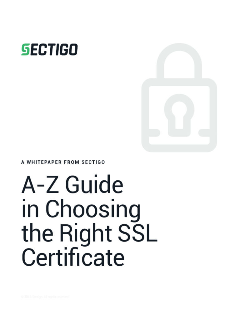 Sectigo WP A Z SSL Guide 180608 - CF - 2020 | PDF | Public Key ...