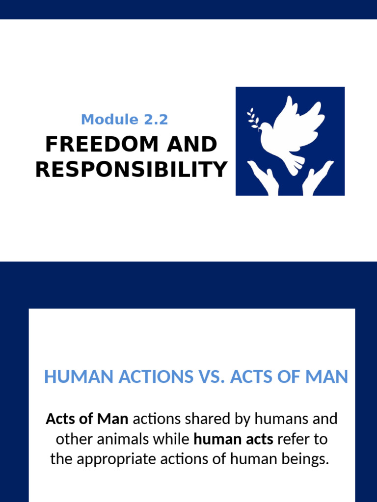 Freedom and Responsibility | PDF | Prudence | Intention