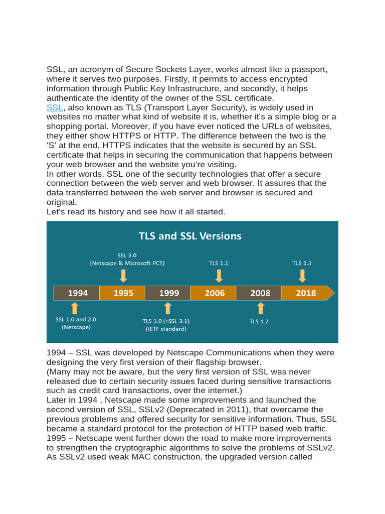 The Ultimate Guide Of Ssl Pdf Transport Layer Security Public Key