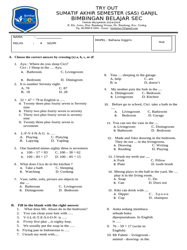 Kelas 4 Pdf Domestic Implements Interior Design