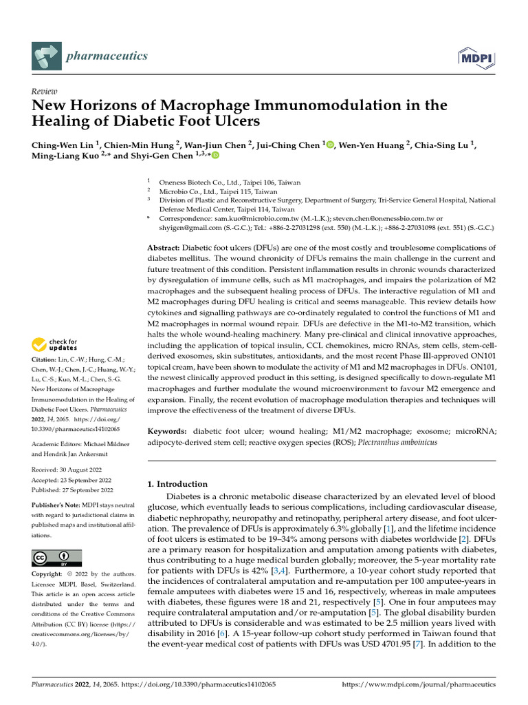 2022 Taiwan_New Horizons of Macrophage Immunomodulation in the Healing ...