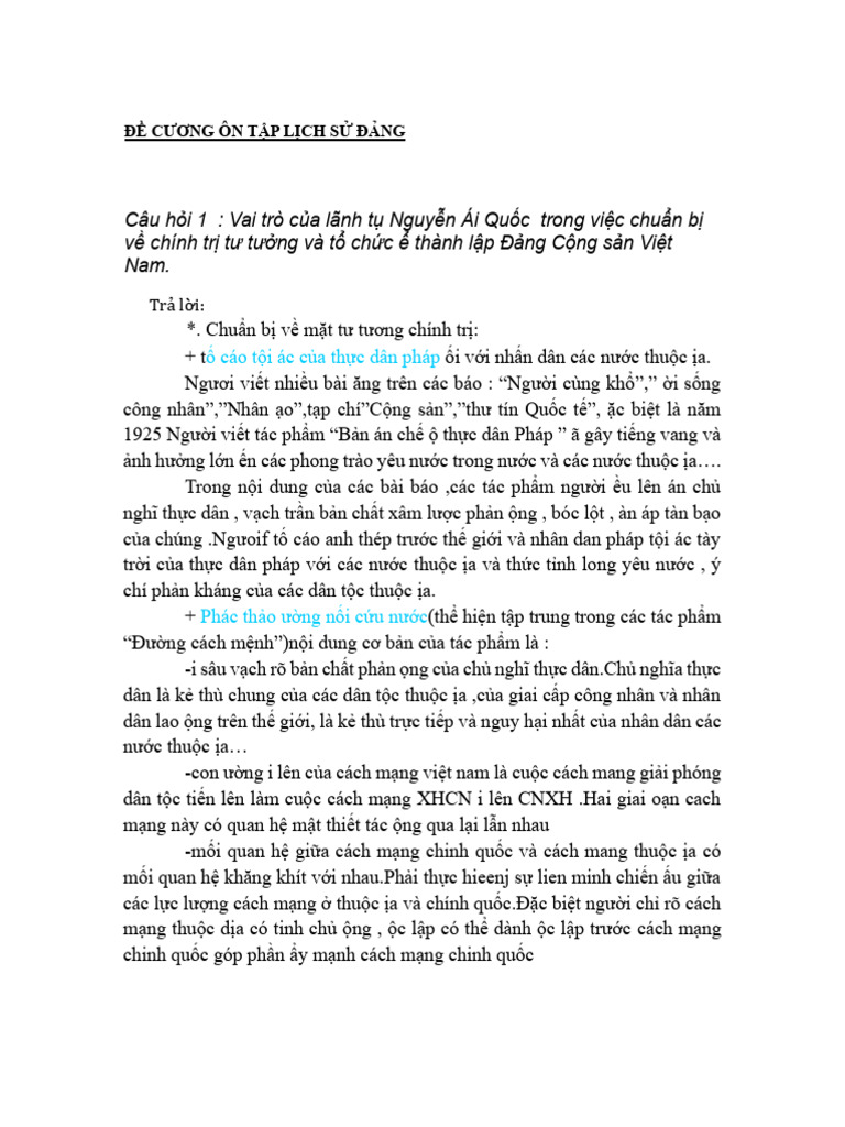 de-cuong-on-tap-mon-lich-su-dang-co-dap-an-3719 | PDF