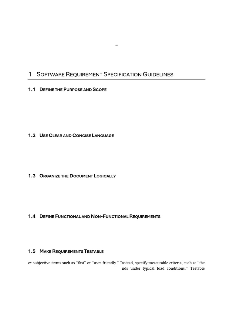 SRS Guidelines | PDF | Use Case | Usability