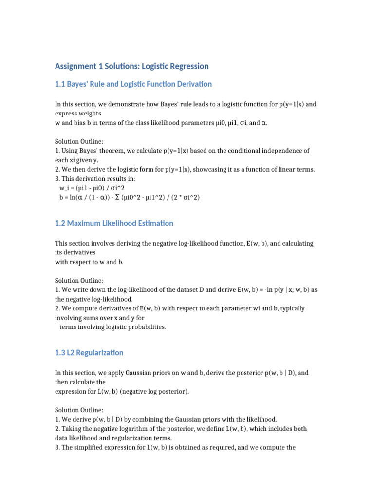 Assignment 1 Solutions | PDF
