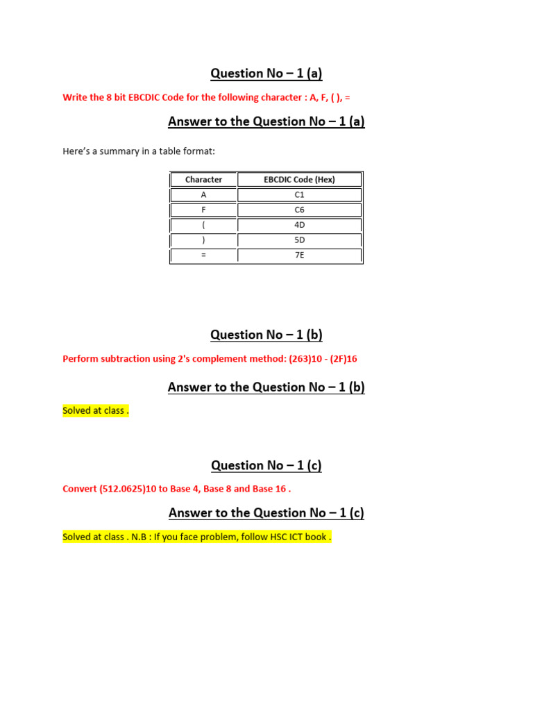 EBCDIC, Binary, and Logic Gate Concepts | PDF | Analog To Digital Converter | Digital To Analog ...