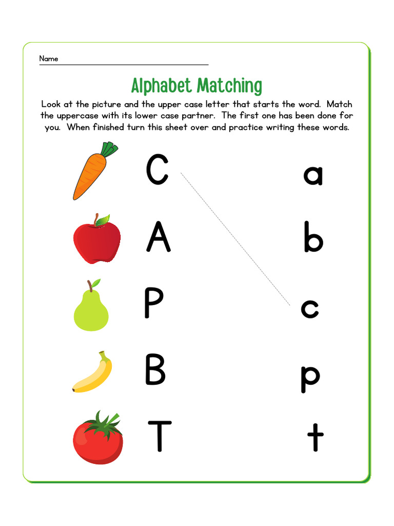 Alphabet Matching Worksheet | PDF