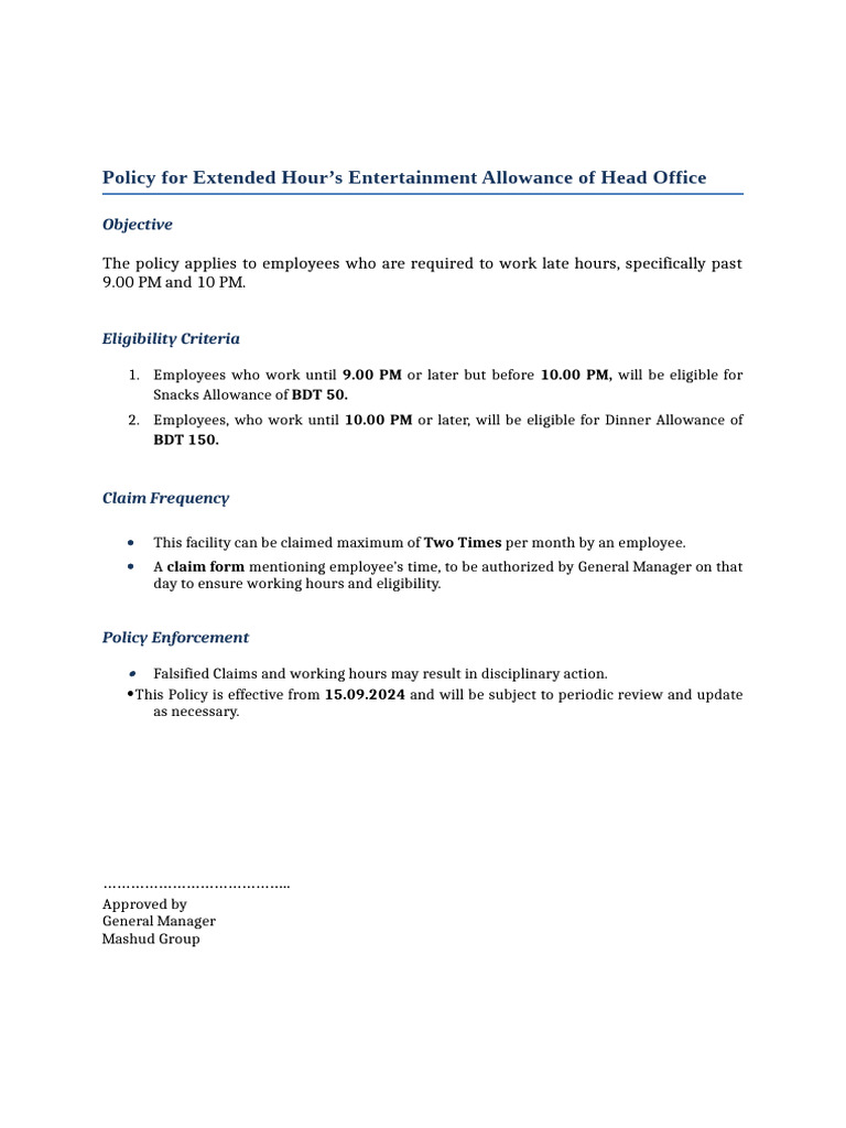 Extended Hours Entertainment | PDF