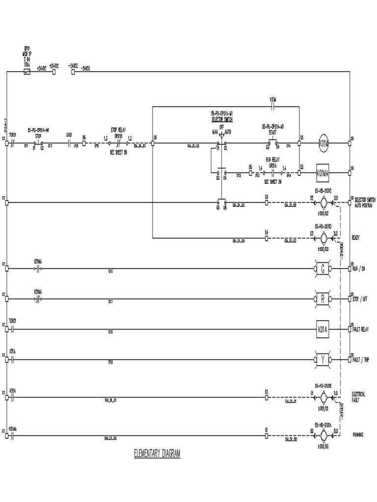 Drawing Electrical Elementary & Cable Block Diagram AMNT AEE EL DW 01 ...
