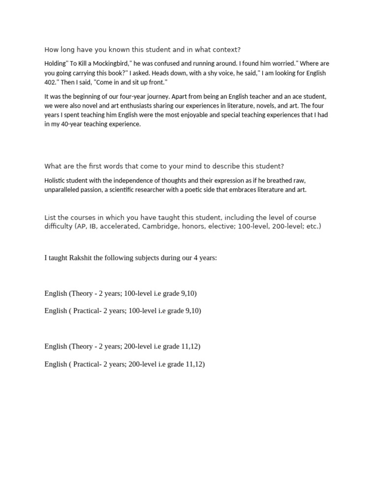 English Common App | PDF