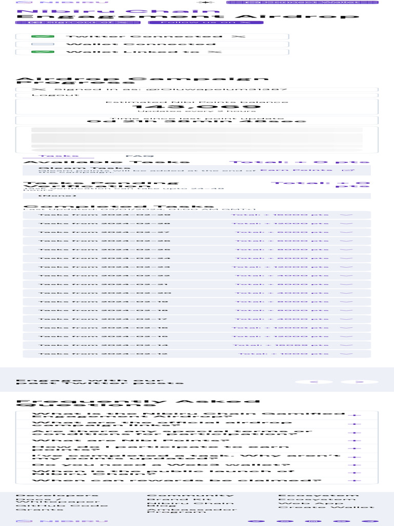 Airdrops Nibiru Chain | PDF | World Wide Web | Internet & Web