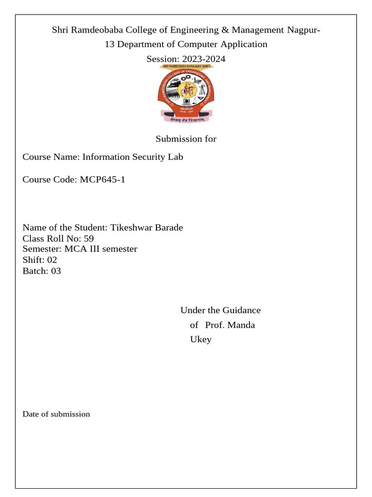 practical 3_is_tikeshwar_d2_59 | PDF | Espionage Techniques | Applied Mathematics