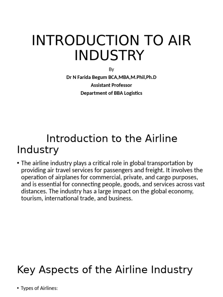 INTRODUCTION TO AIR INDUSTRY | PDF | Airport | Air Traffic Control