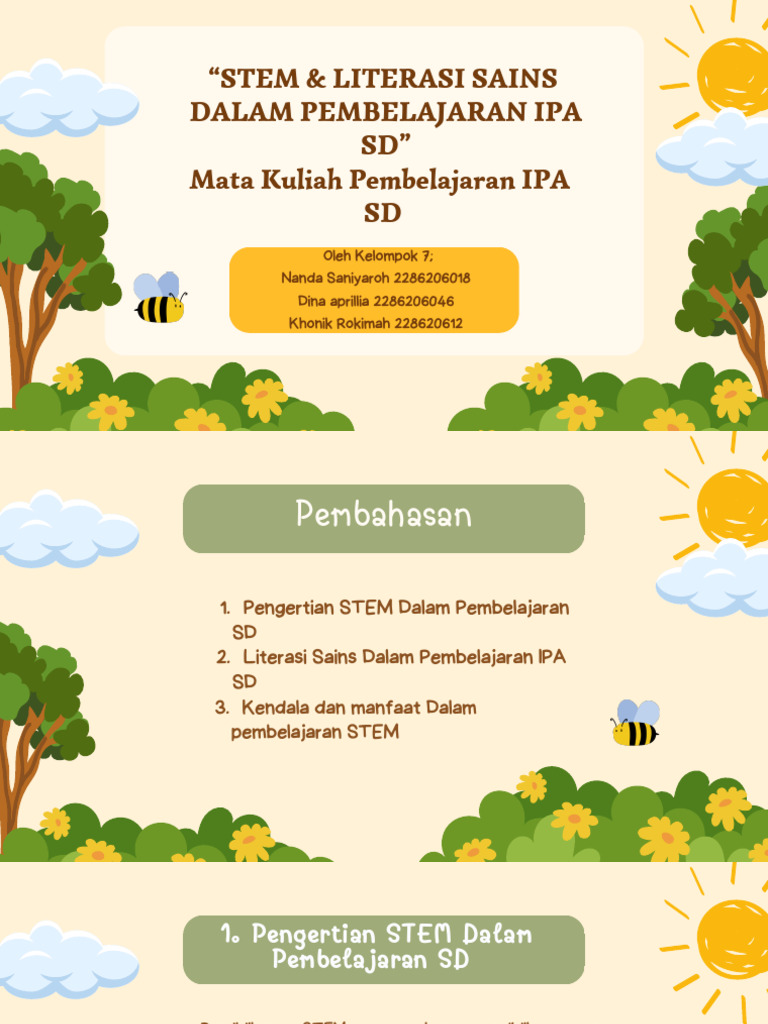 Stem & Literasi Sains Dalam Pembelajaran Ipa SD | PDF