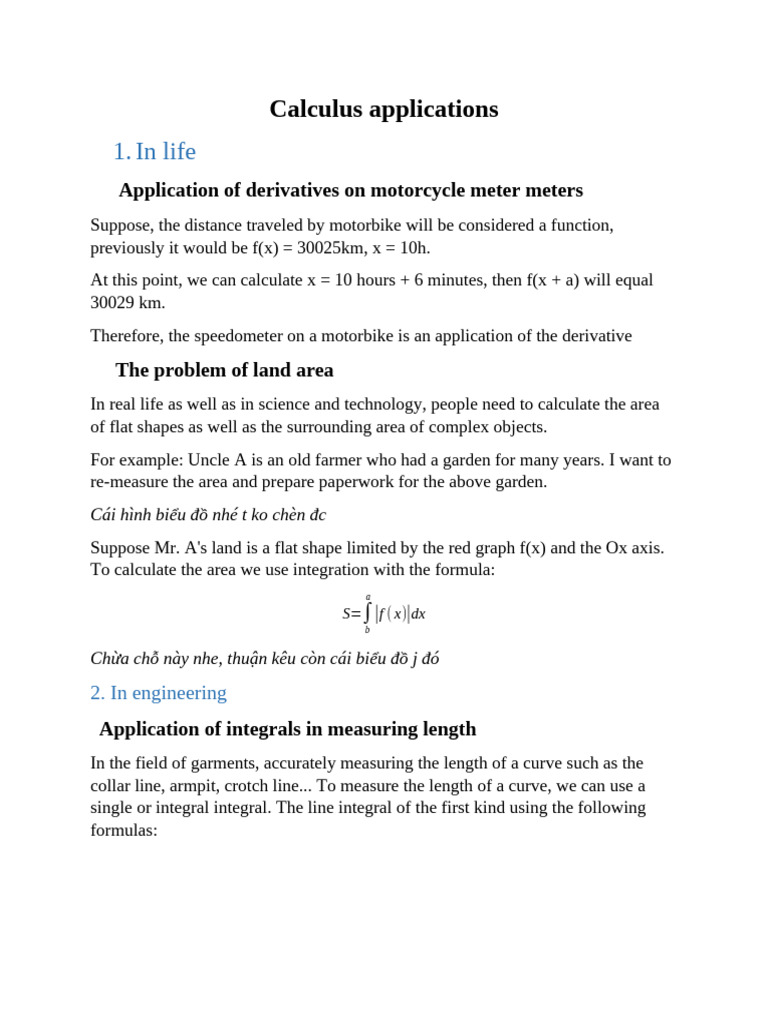 Real-Life Applications of Calculus | PDF | Area | Acceleration