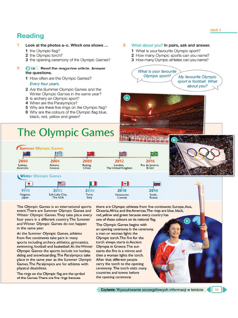 The Olympic Games_reading | PDF